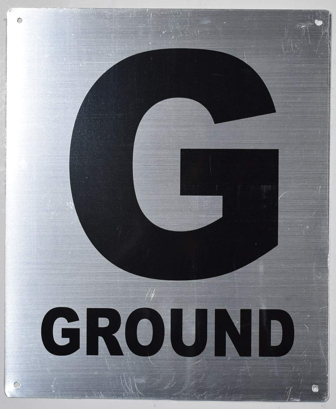 Ground Floor Sign (Silver, Rust Free Aluminium 10X12)-Monte Rosa LINE ...