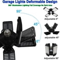150W LED Garage Light 2Pack, 15000 Lumen 4+1 Adjustable Panel, 6500K ...