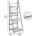 Fionafurn Wooden 4-Tier Ladder Shelf Foldable Bookshelf Plant Stand ...