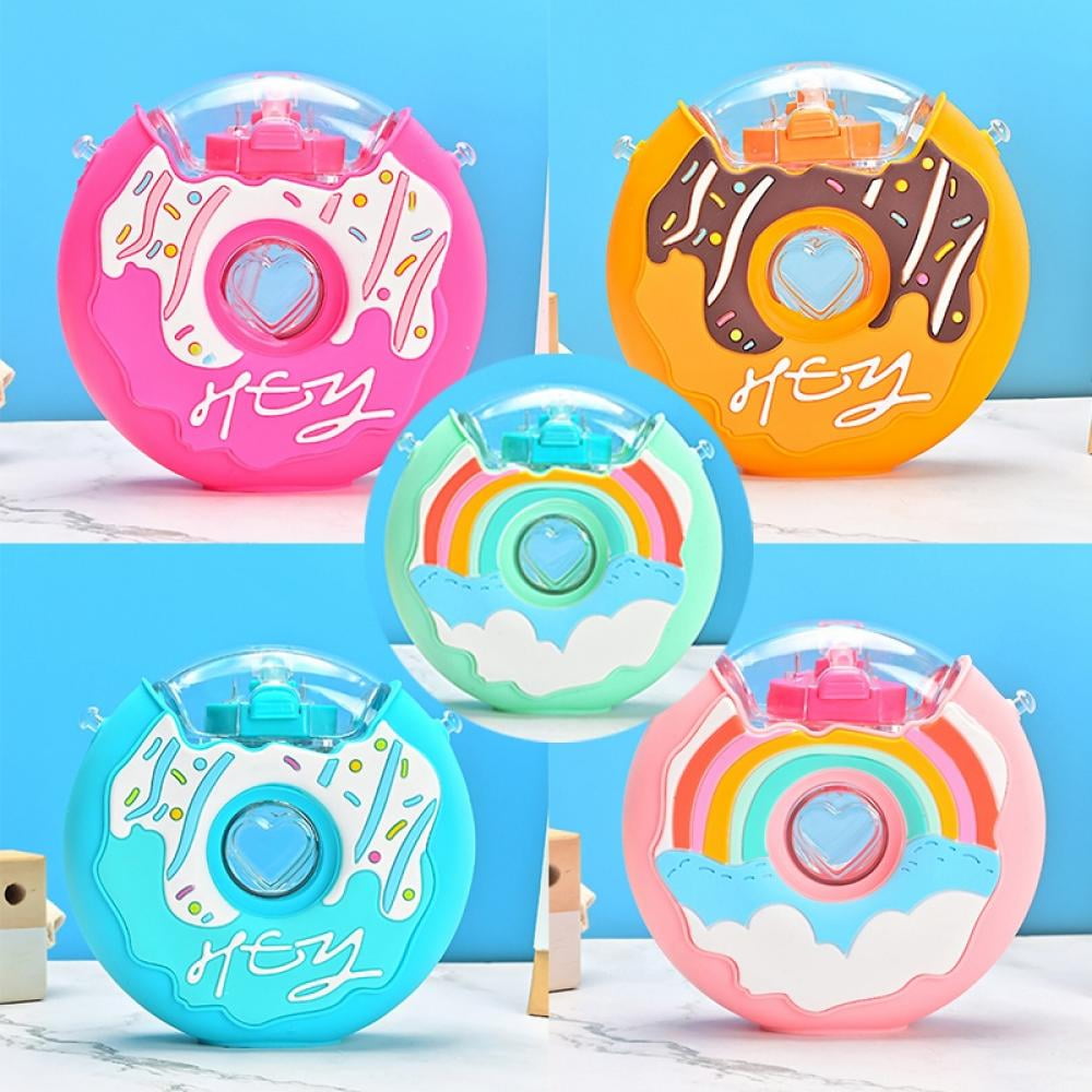 Donut Water Bottle with Straw for Kids,BPA Free Tritan Spillproof ...