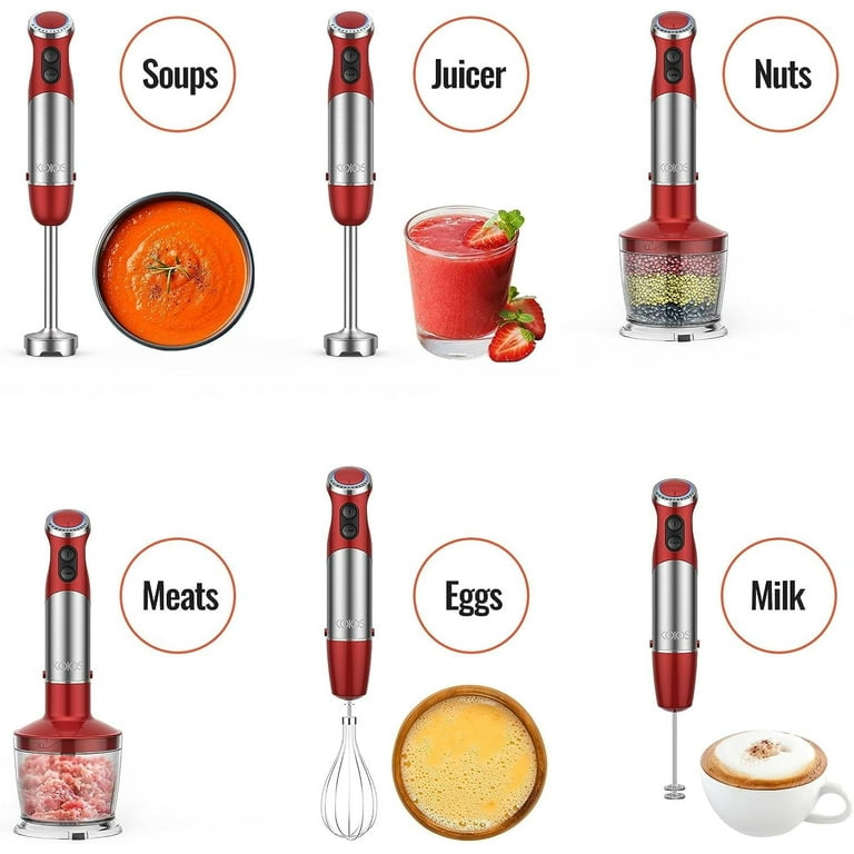 Batidora De Inmersión Puree Blender Vospeed 1000W Immersion Blender - 4 ...