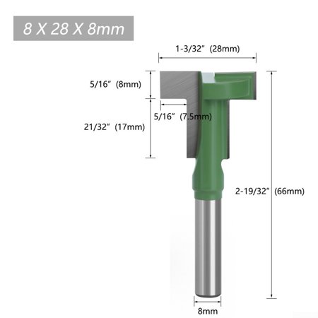 8mm Shank T-Slot Router Bit Straight Edge Slotting Milling Cutter ...