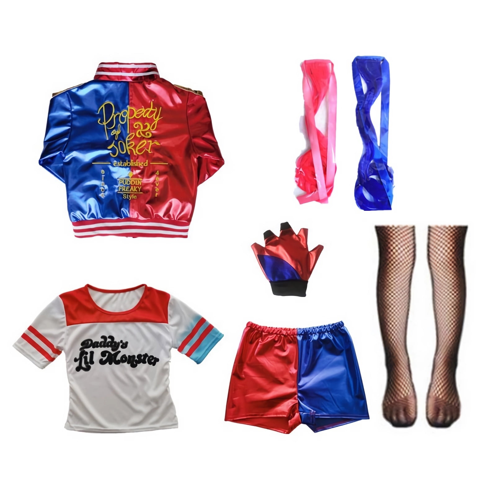 Click here for Sueea Girls 6pc Joker Cosplay Costume Set Hallowee... prices