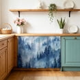 Small Cabinet Curtain 10''W x 11''L,Blue Mountain Under Sink Cover ...