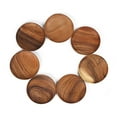 Wooden Dinner Plates Set of 7, Round Wood Serving Tray Wooden Plates ...