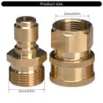 Pack Of 2 Brass Quick Connectors M22 Female & M22 Male Water Hose Quick ...