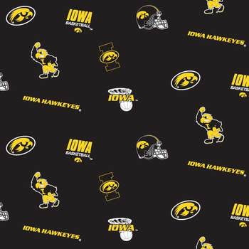 University of Iowa Fabric Super Soft Collegiate Classic Fleece Allover ...