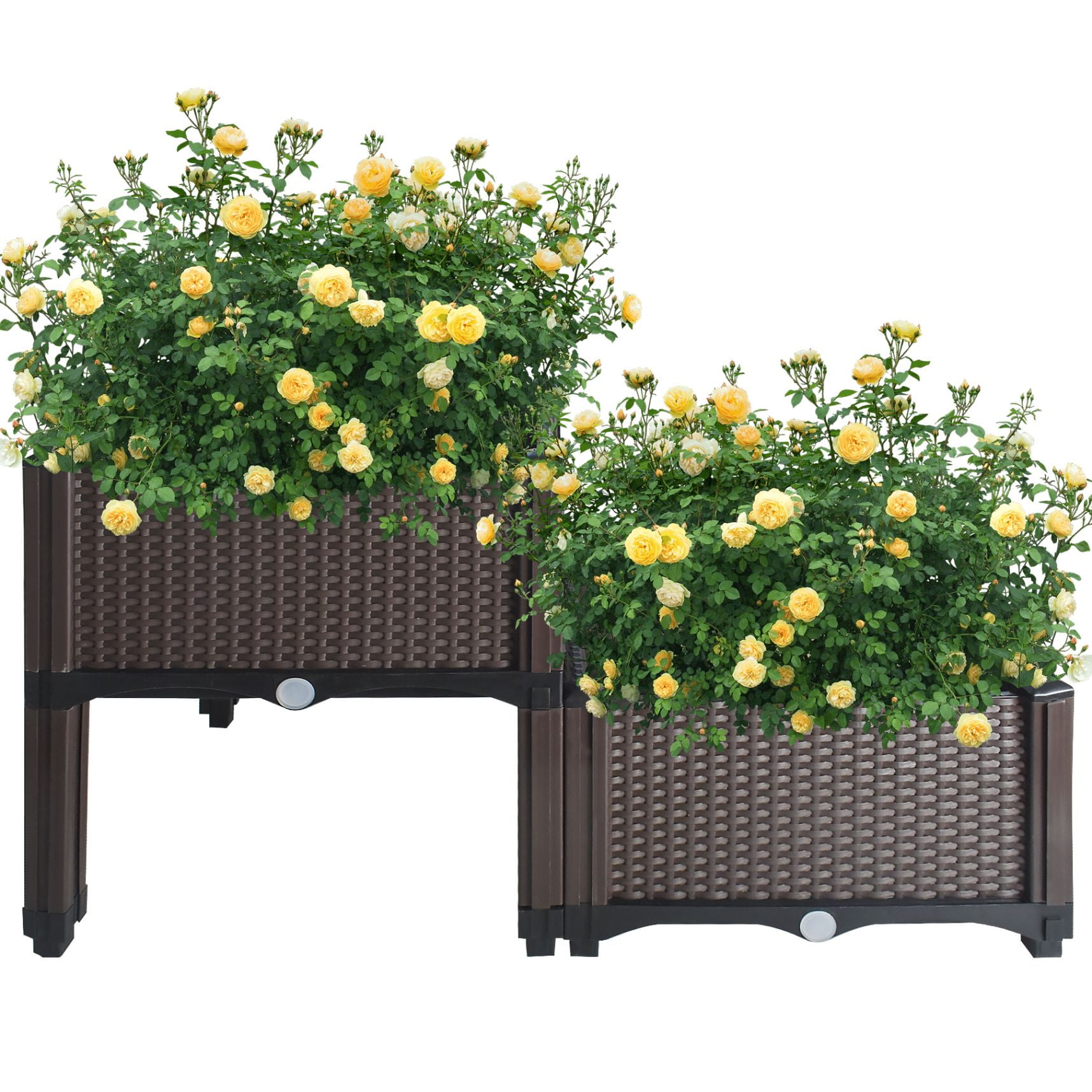 Garden Plastic Planter Grow Box - Havy Duty Plant Containers Raised ...