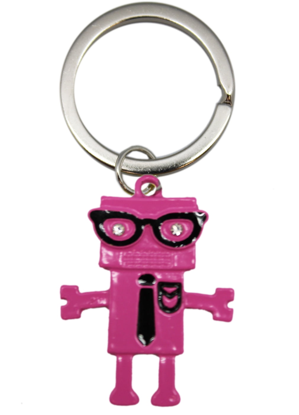 Robot Nerd Keychain - Robot Geek Jewelry (Pink) - Walmart.com