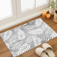 Ash Fronds Door Mat 18x30 Inch Gray Silver Slate Leaf Plant Canvas ...