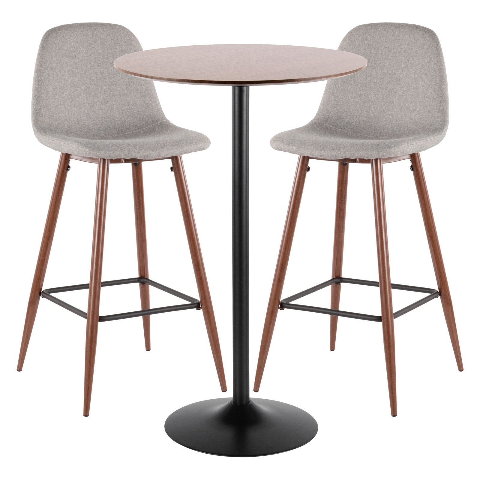LumiSource Pebble 3 Piece Round Pub Table Set - Walmart.com