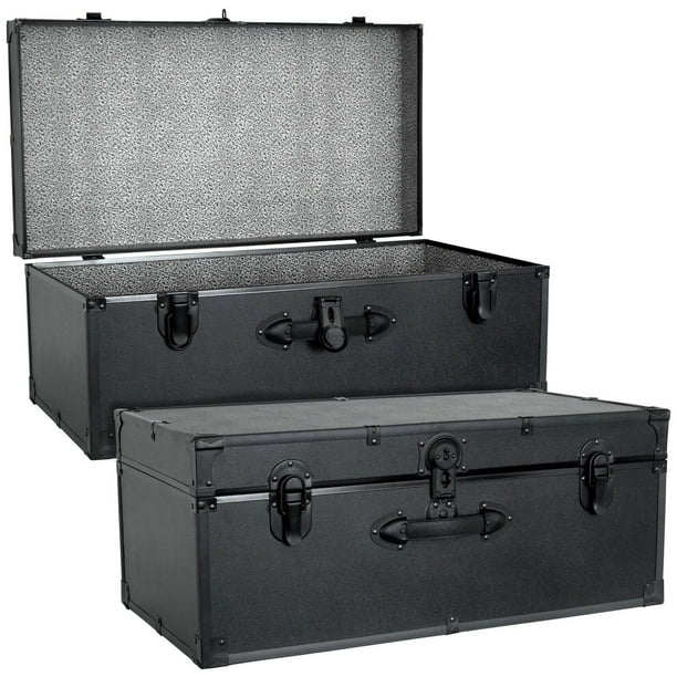 Seward Trunk Classic 30 in. Locking Trunk - Black - Walmart.com ...