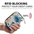 Leather Zipper Card Bag 4.7x3.1x0.8Inch Women's Card Bag Coin Purse ...
