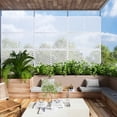 MAYEERTY 72x47x16 Inch White Galvanized Steel Privacy Screen, 3 Piece ...