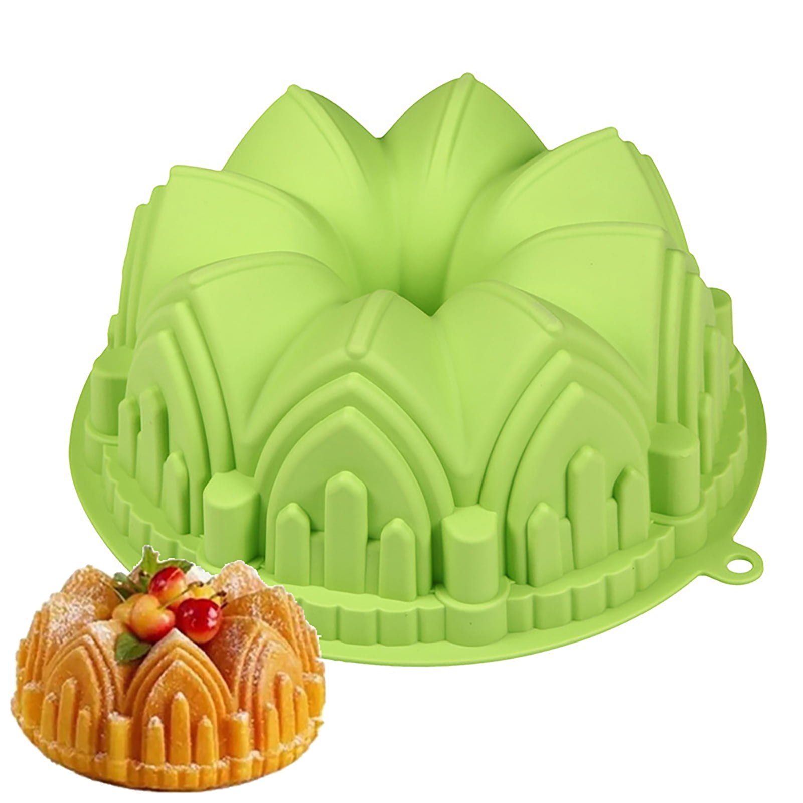 Dream Lifestyle 8.5 Inch Crown Shape Silicone Cake Mold Non-stick Easy ...