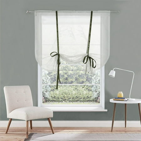Alician Sheer Curtain, Semi Transparent Voile Roman Blind, Lifting Pull ...