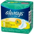Always® Ultra Thin Size 1 Regular with Flexi-Wings? Pads 10 ct Pack ...
