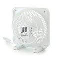 Impress 9 inch Small Square Desk Box Fan, Portable and Quiet, White ...