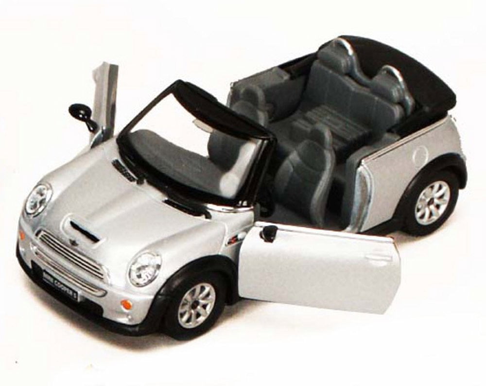 Mini Cooper S Convertible, Silver - Kinsmart 5089D - 1/28 scale Diecast ...