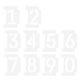 Walmart 2 Sets Durable Plastic Curb Stencils - Reusable Number Stencils ...