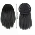 Pandaie 10 Inch Straight Ponytail Extension for Black Women Natural ...