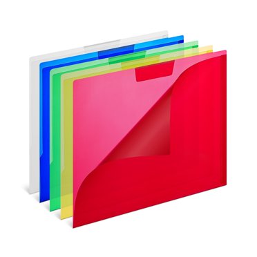 MyOfficeInnovations Poly File Jackets 1" Expansion Letter Size Assorted ...