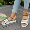 DVKOVI Trendy Sandals Cute Flat Sandals for Women Strapped Sandals ...