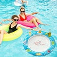 40 Inches Oversized Round Inflatable Pool Table, Floating Tray For ...