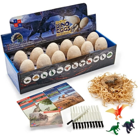 Dino Eggs Dig Kit - Excavation Dinosaur Fossil Dig Kit for Kids with 12 ...