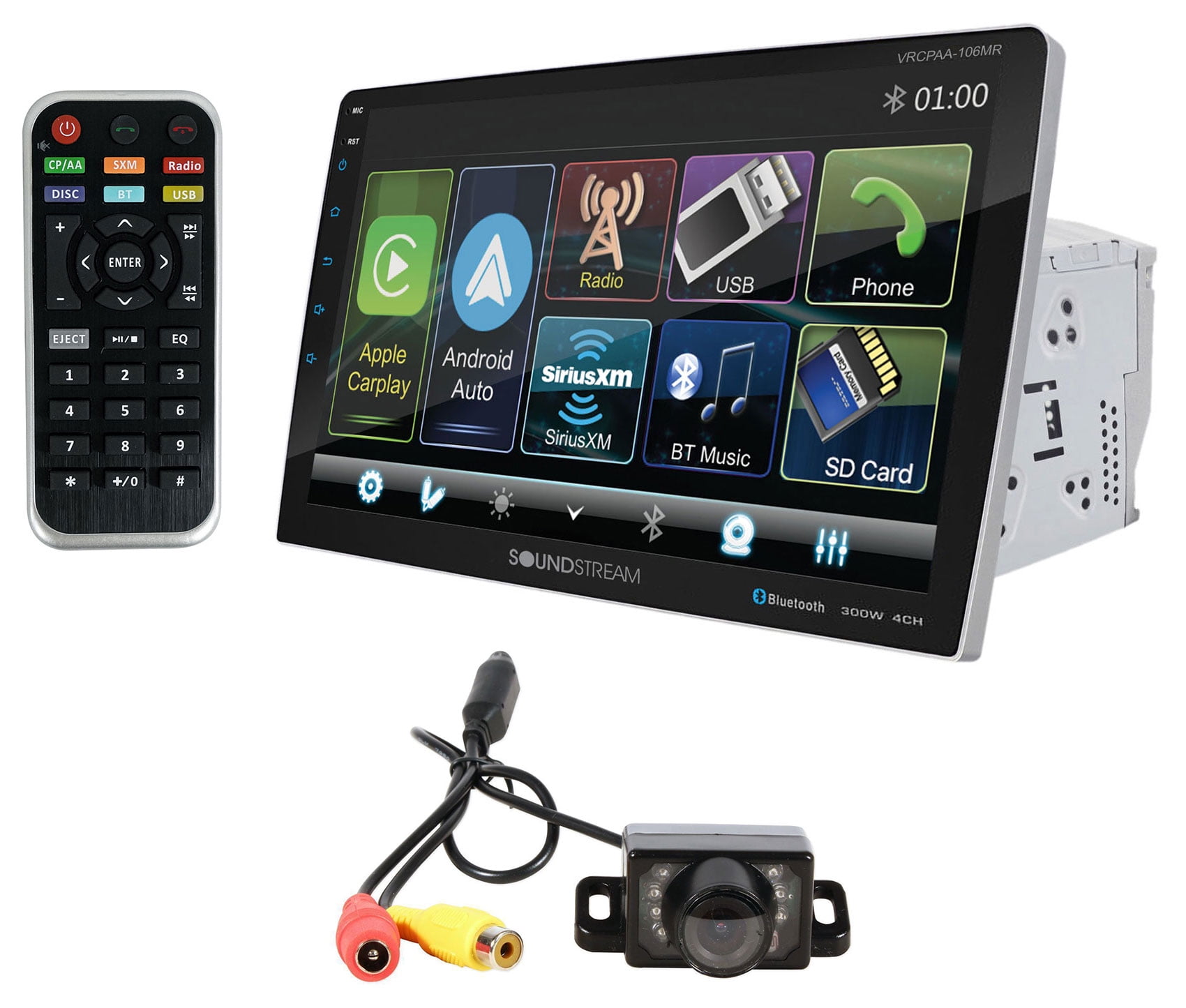 Soundstream VRCPAA-106M 10.6" Monitor Bluetooth/Carplay/Android ...