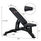 Adjustable Strength Training Bench for Full Body Workout with Fast Folding 1100LBS Weight ...