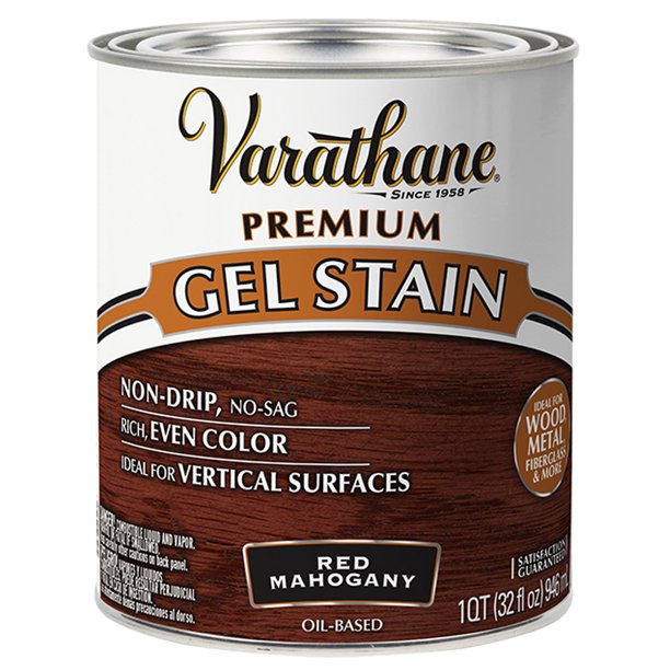Red Mahogany, Varathane Premium Gel Wood Stain-358308, Quart, 2 Pack ...