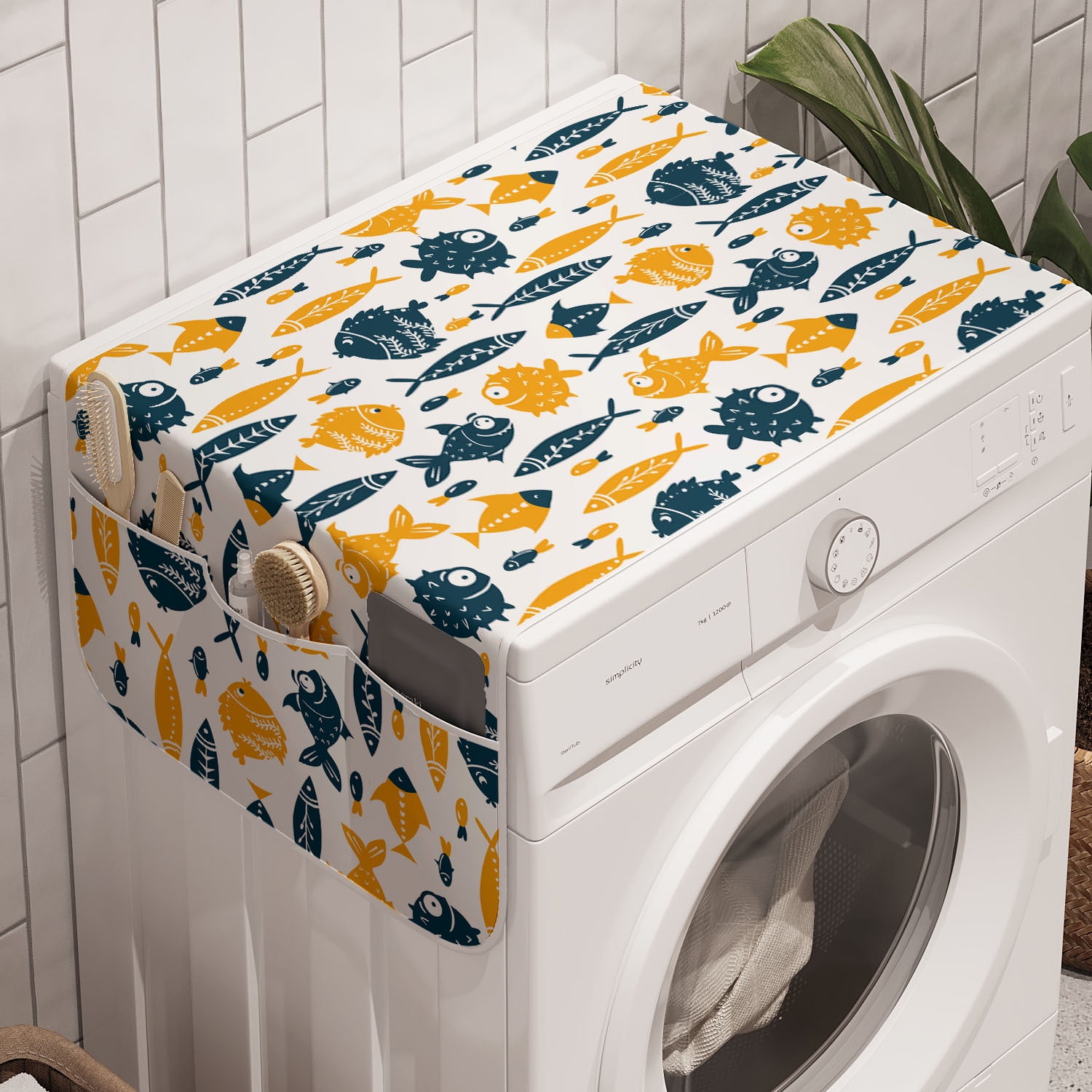 Nautical Washing Machine Organizer, Graphical Illustration of ...