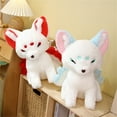 Furry Nine-Tailed Fox Stuffed Animals Realistic Kyuubi Kitsune Plush ...