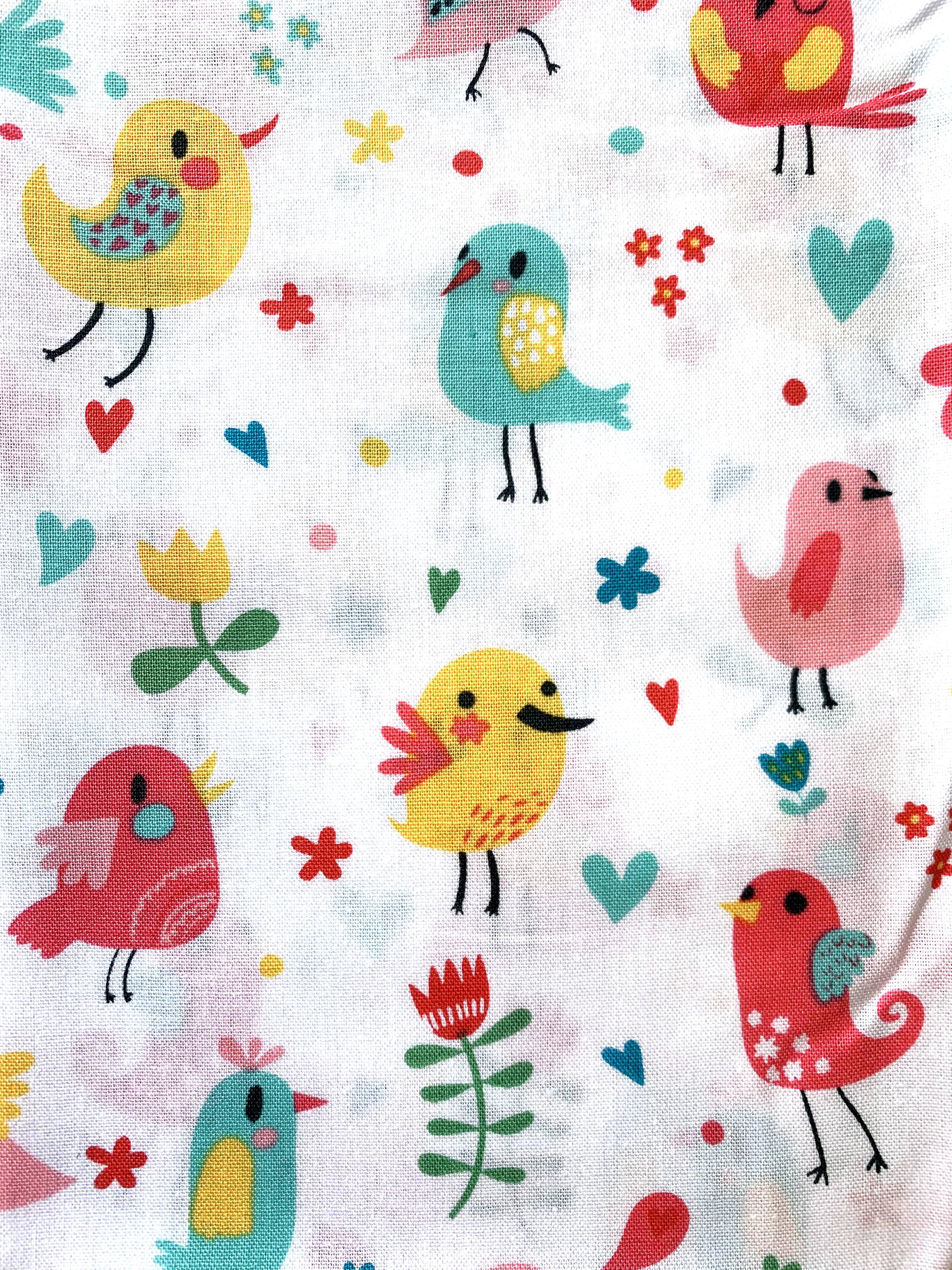 Mainstays 44" x 1 yard 100% Cotton Bird Craft Fabric, Multi-color ...