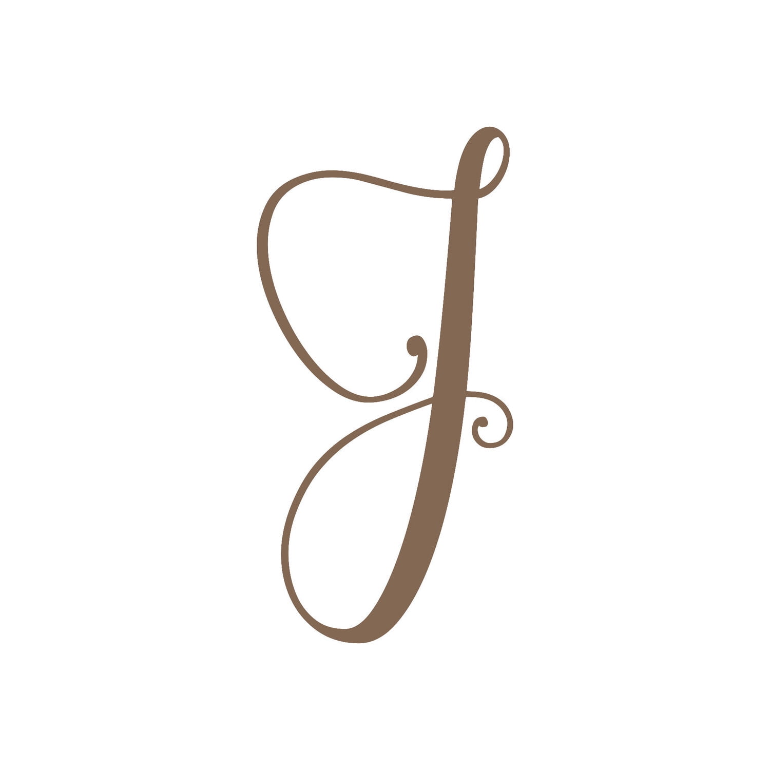 Precision Metal Art INITIAL-J-18BRZ 18 in. Initial Monogram Letter J ...