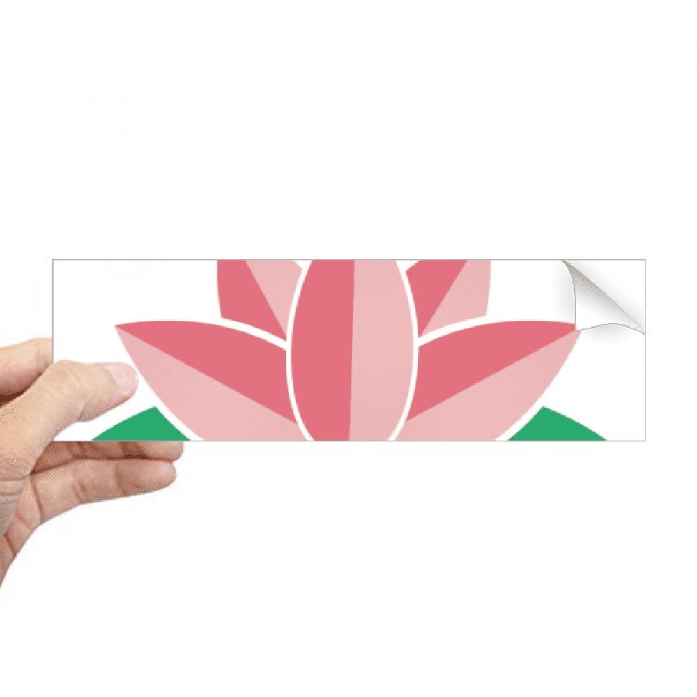 Flor planta hoja de loto, flor de loto Rectángulo Parachoques Pegatina ...