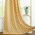 VOGOL Grommet Top Curtain Drapes for Window, White and Yellow Room ...