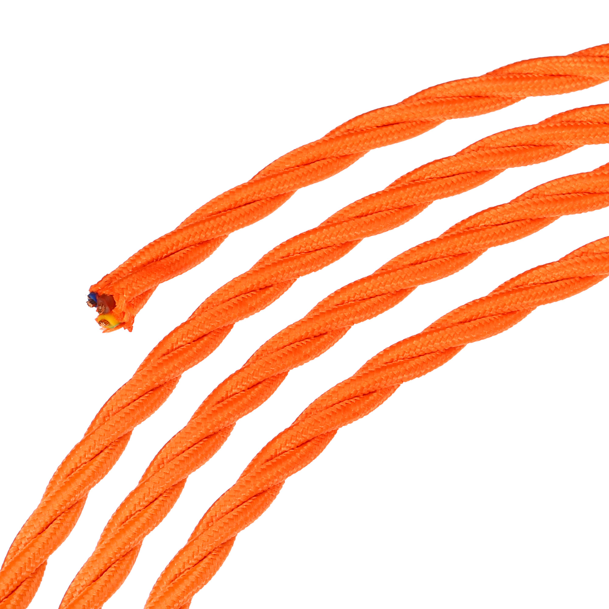Uxcell Twisted Cloth Covered Wire 3 Core 18AWG 5m/16.4ft,Electrical ...