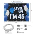 45th Birthday Polyester Backdrop, Black Blue Gaming Style Party Photo ...