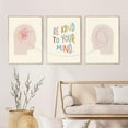Akania Therapy Office Wall Art Mental Health Wall Decor Be Kind To Your ...