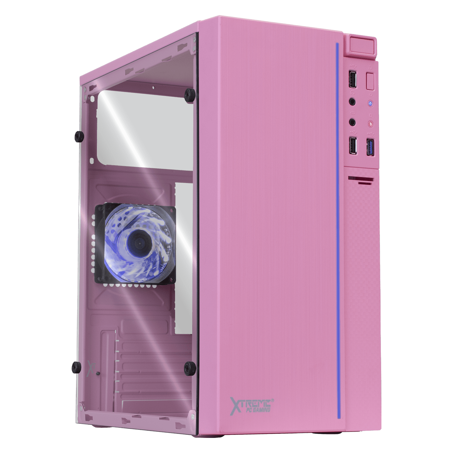 Gabinete Gamer XTREME PC GAMING Micro Torre Micro ATX 1 Fan Cristal ...