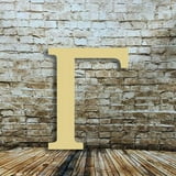 8" Wood Greek Letter Gamma Γ Unfinished, Fraternity and Sorority Greek ...