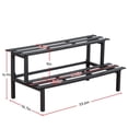 3-Tier Metal Plant Stand, Ladder Designed, Heavy-Duty Utility Storage ...