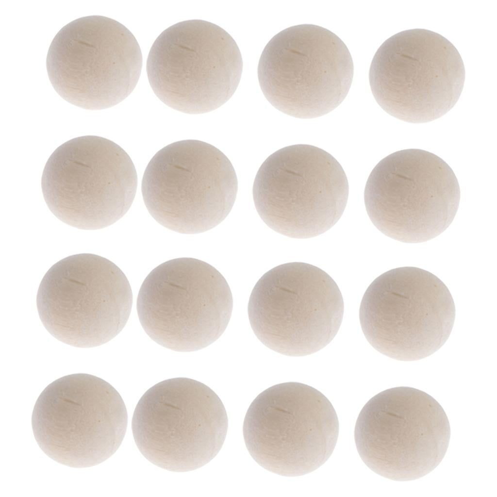 Wooden Round Ball, Unfinished Natural Round Hardwood Beads, Smooth ...