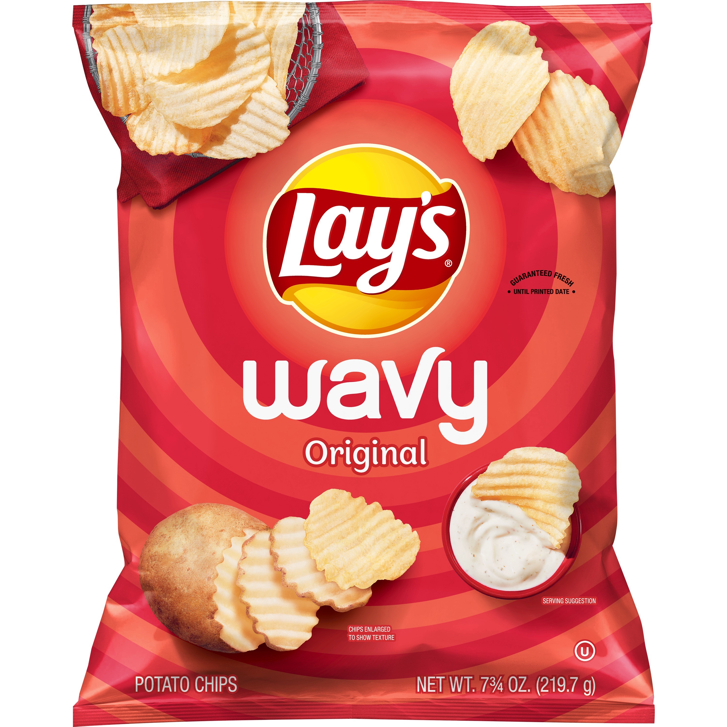Lay s Wavy Potato Chips Original Flavor 7 75 Oz Bag Walmart