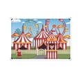 Cute Cartoon Man Sun Shade Sail 12'X16' Ferris Wheel Amusement Park ...