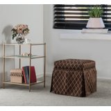 Jennifer Taylor Home, Stacy Storage Vanity Stool, Chocolate - Walmart.com