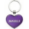 Danielle - Names Female Metal Heart Keychain Key Chain Ring, Multiple ...