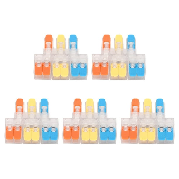 Conductor Wiring Splice Connector,5Pcs 3 in 6 Splicing Wire Connector ...